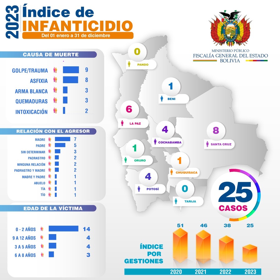 En Bolivia reportan 25 infanticidios en 2023, la mayoría de las ...