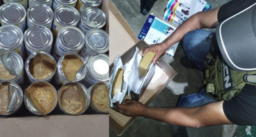Incautan pasta base de cocaína camuflada en latas de leche evaporada ...